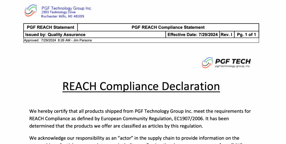 Customer/Supplier Resources | PGF Technology Group